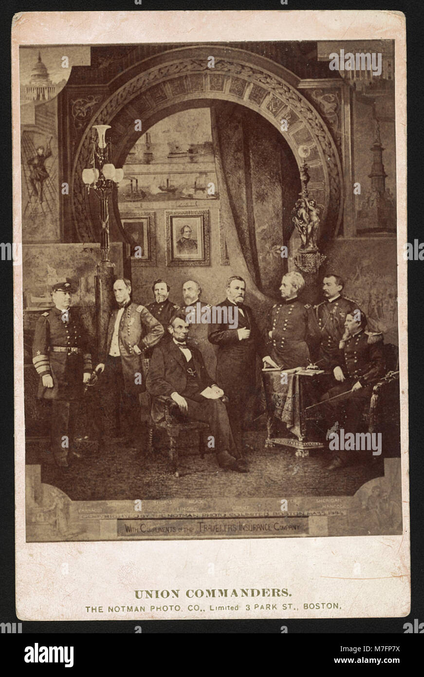 This image features Union commanders, with a focus on their military ...