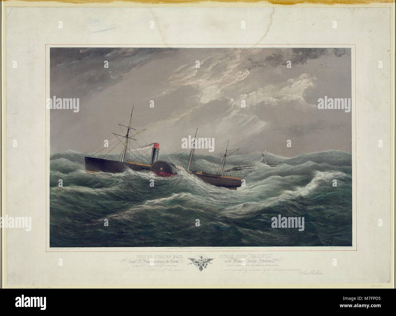 The United States mail steam ship 'Pacific' was a key vessel in the ...