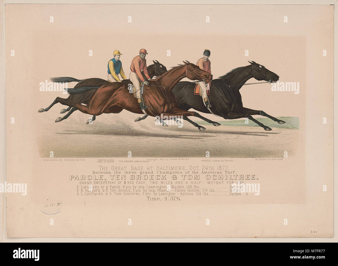 A historical photograph of the great horse race held in Baltimore on ...