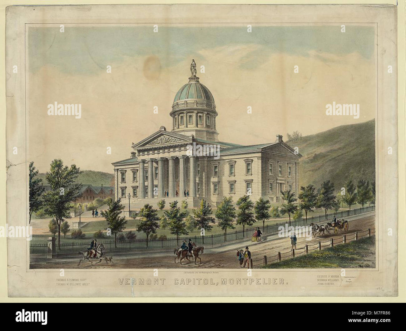 A photograph of the Vermont State Capitol in Montpelier, depicting the ...