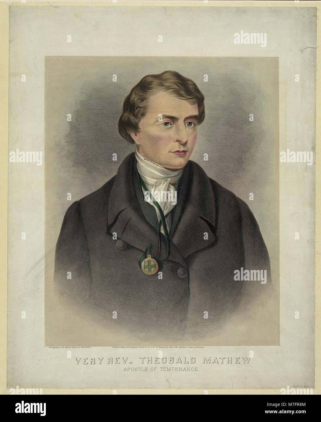 This portrait of Very Reverend Theobald Mathew highlights his work as a ...