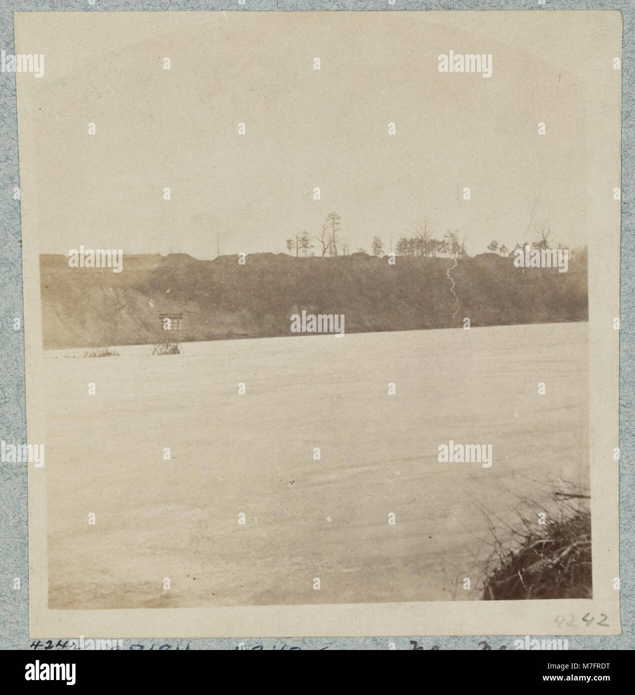 This image depicts Fort Darling at Drewry's Bluff along the James River ...