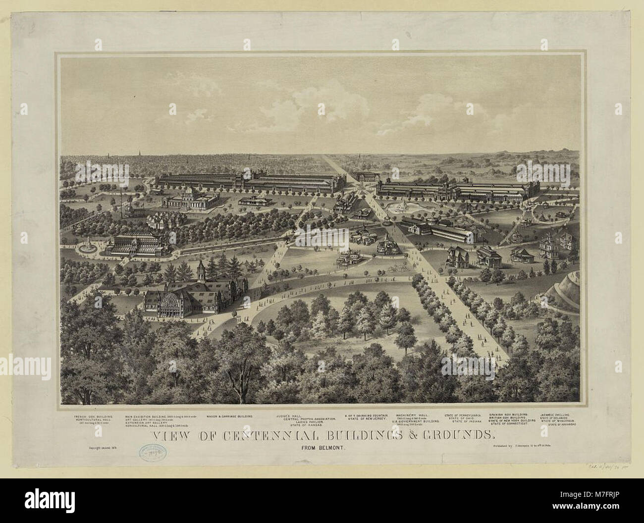 A photograph of centennial buildings and their surrounding grounds. The ...