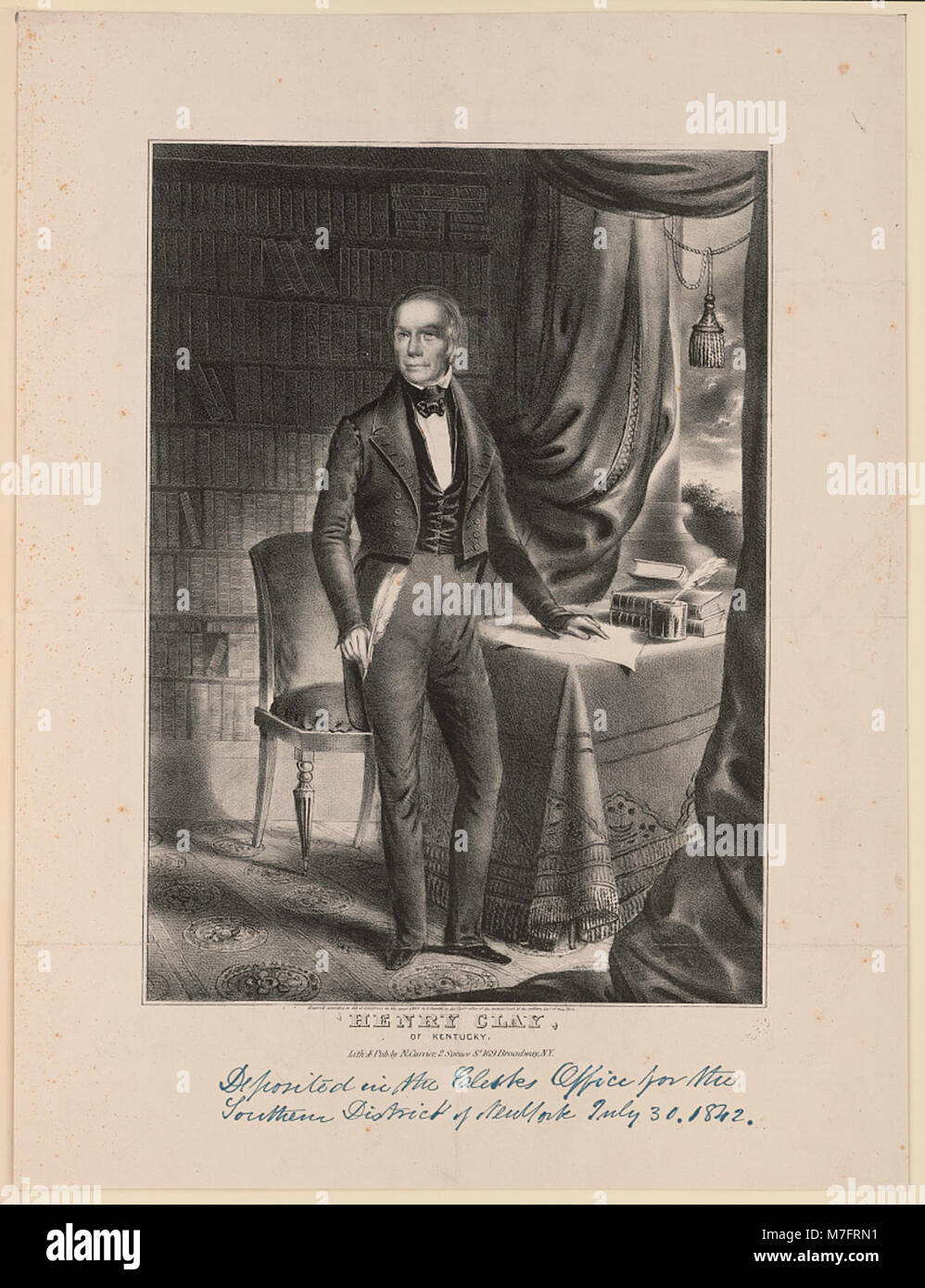This portrait features Henry Clay, a prominent 19th-century U.S ...