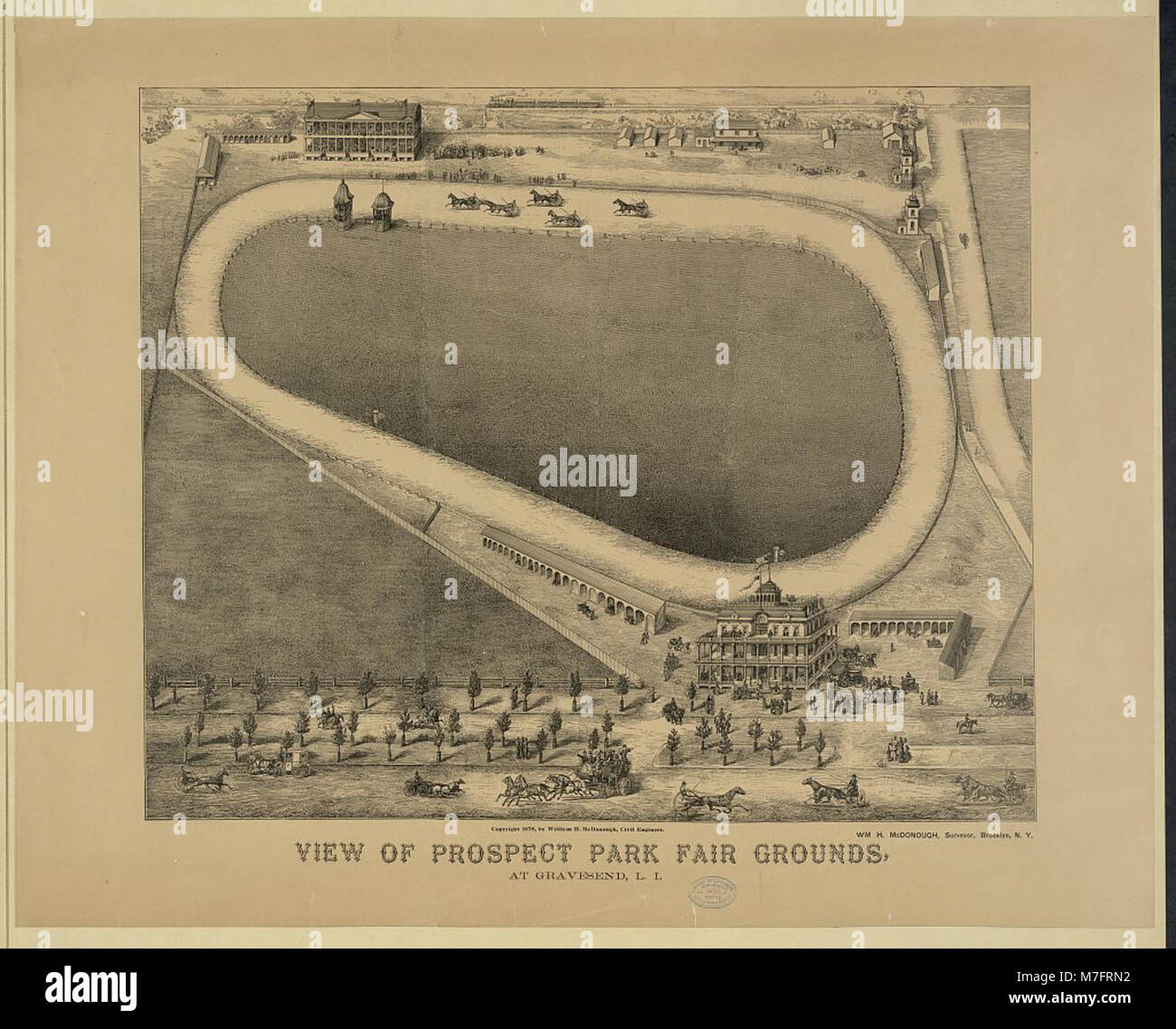 Photograph of the Prospect Park fairgrounds located in Gravesend, Long ...