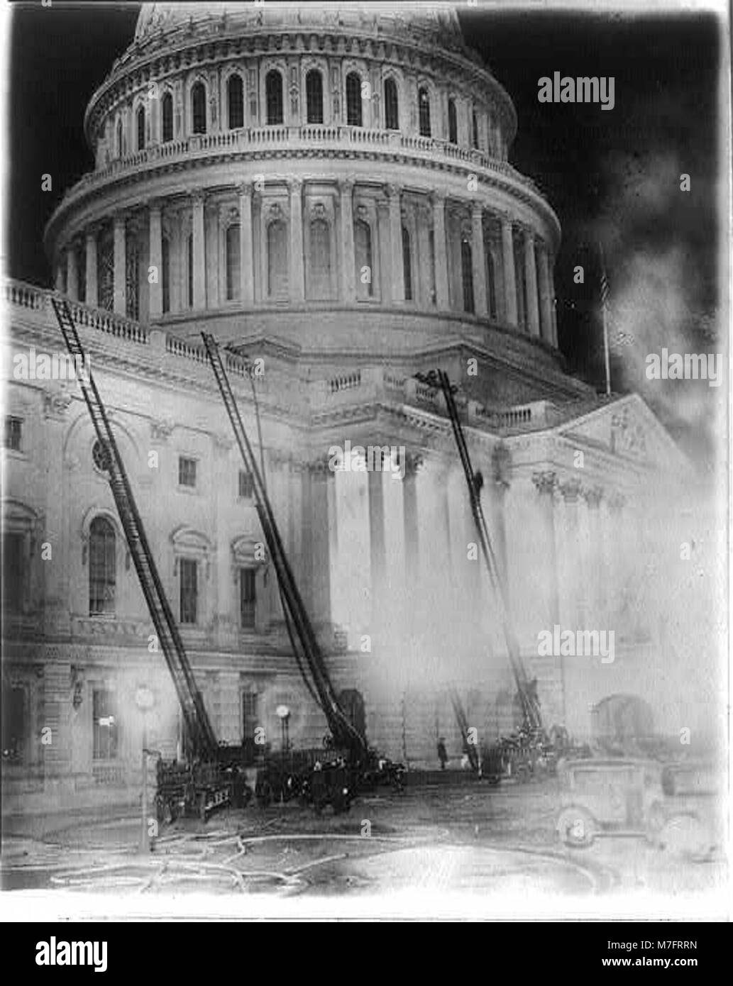 Room with fire damage Black and White Stock Photos & Images - Alamy