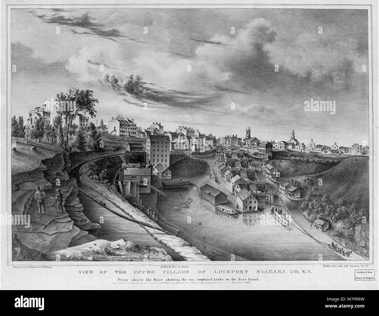 A scenic photograph showcasing the upper village of Lockport in Niagara ...