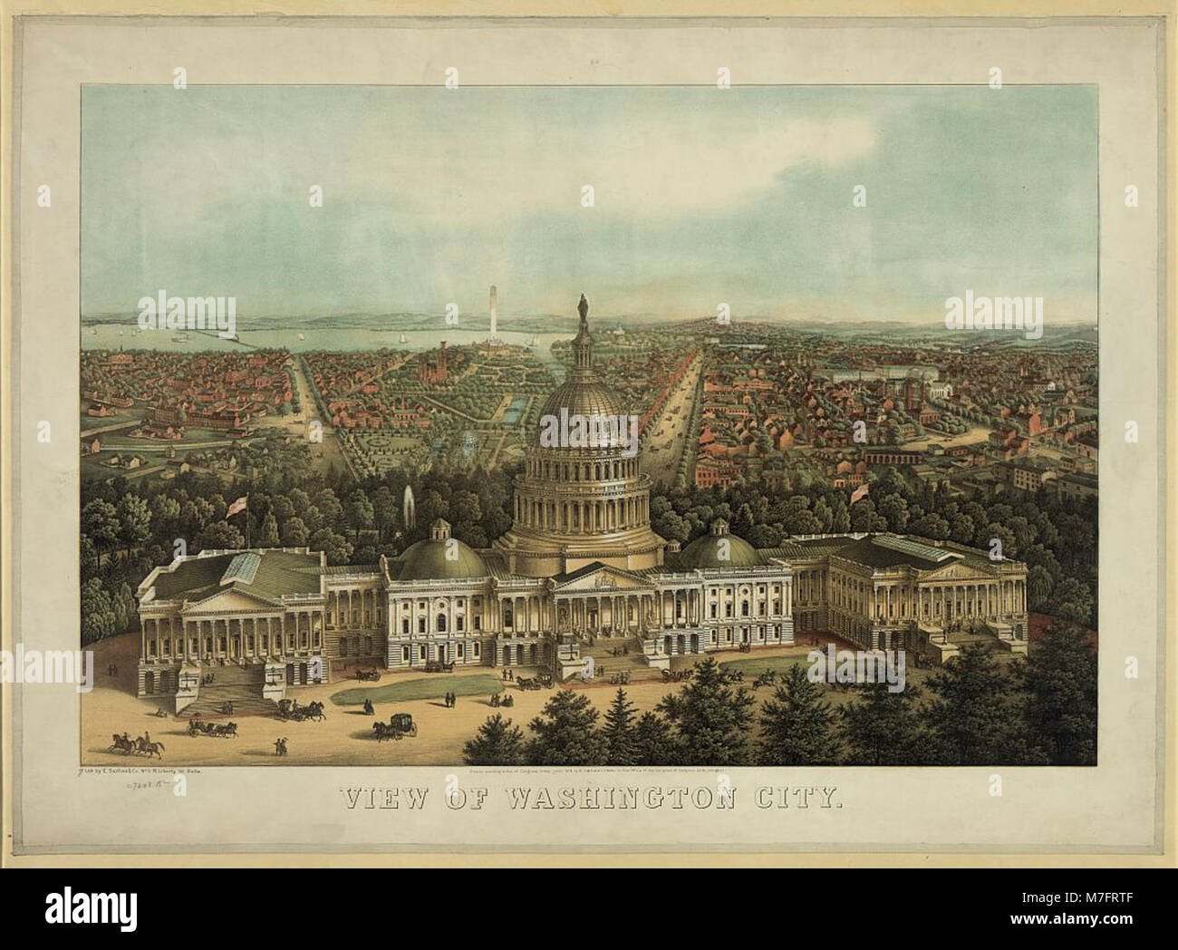 A panoramic view of Washington D.C., showcasing the city's iconic ...