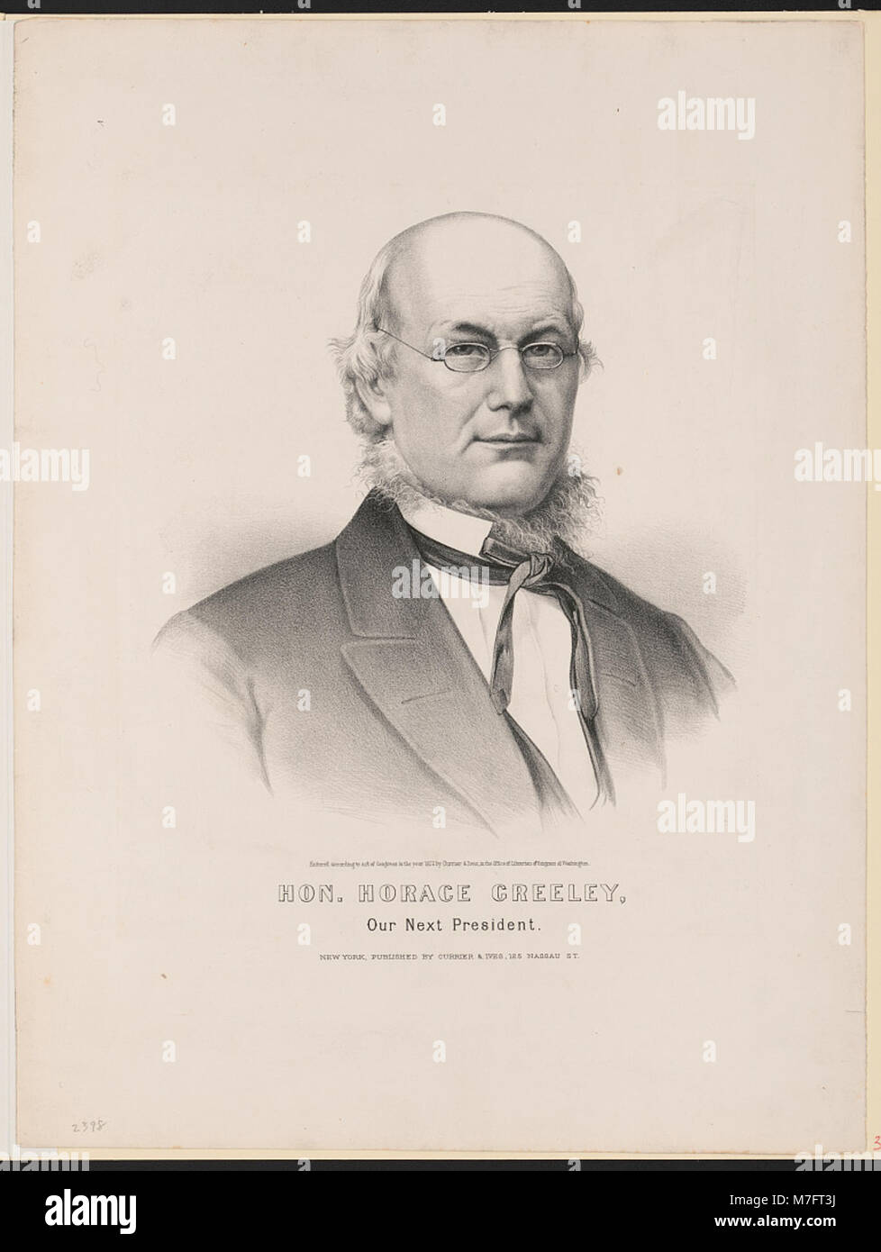 This image presents Horace Greeley, a notable 19th-century figure who ...