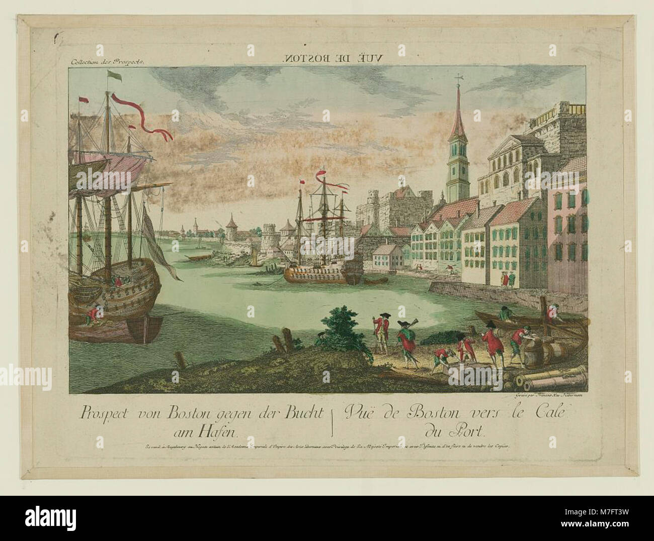 18th century view of boston hi-res stock photography and images - Alamy