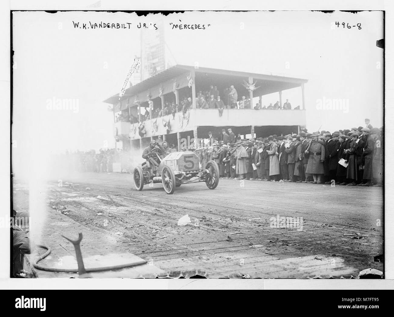 Photograph of W.K. Vanderbilt, Jr.'s 'Mercedes' racing car during the ...