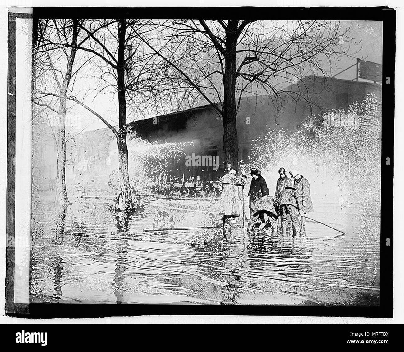 This image shows the aftermath of a fire at the W.T. Galliher building ...