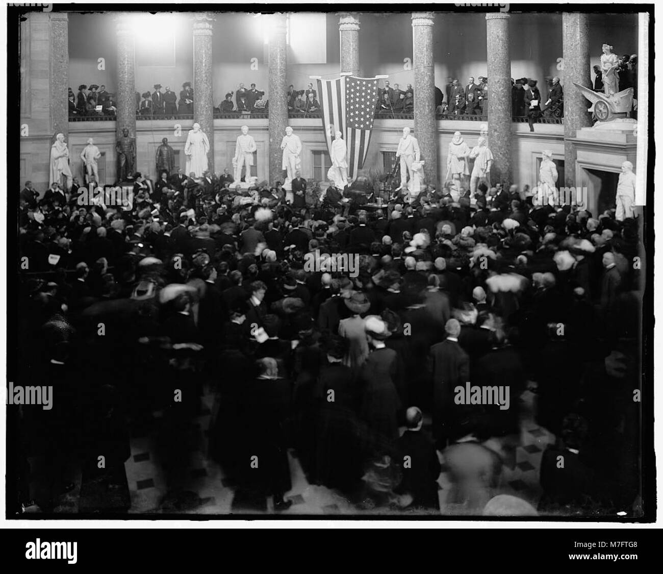 This image features the dedication of a statue honoring Lew Wallace, an ...
