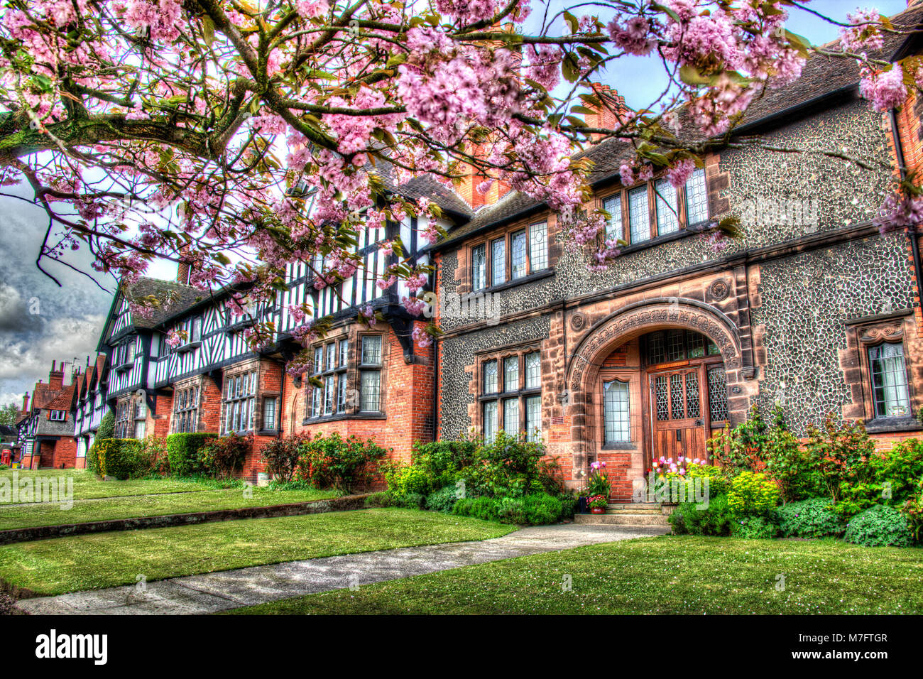 Village of Port Sunlight, England. Artistic view of the Douglas ...