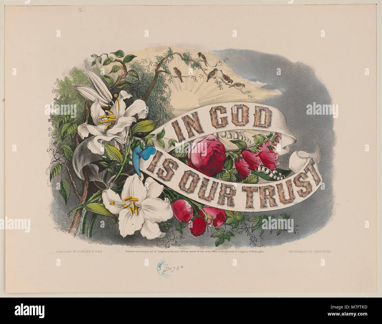 This image features the phrase 'In God is our trust,' a motto ...