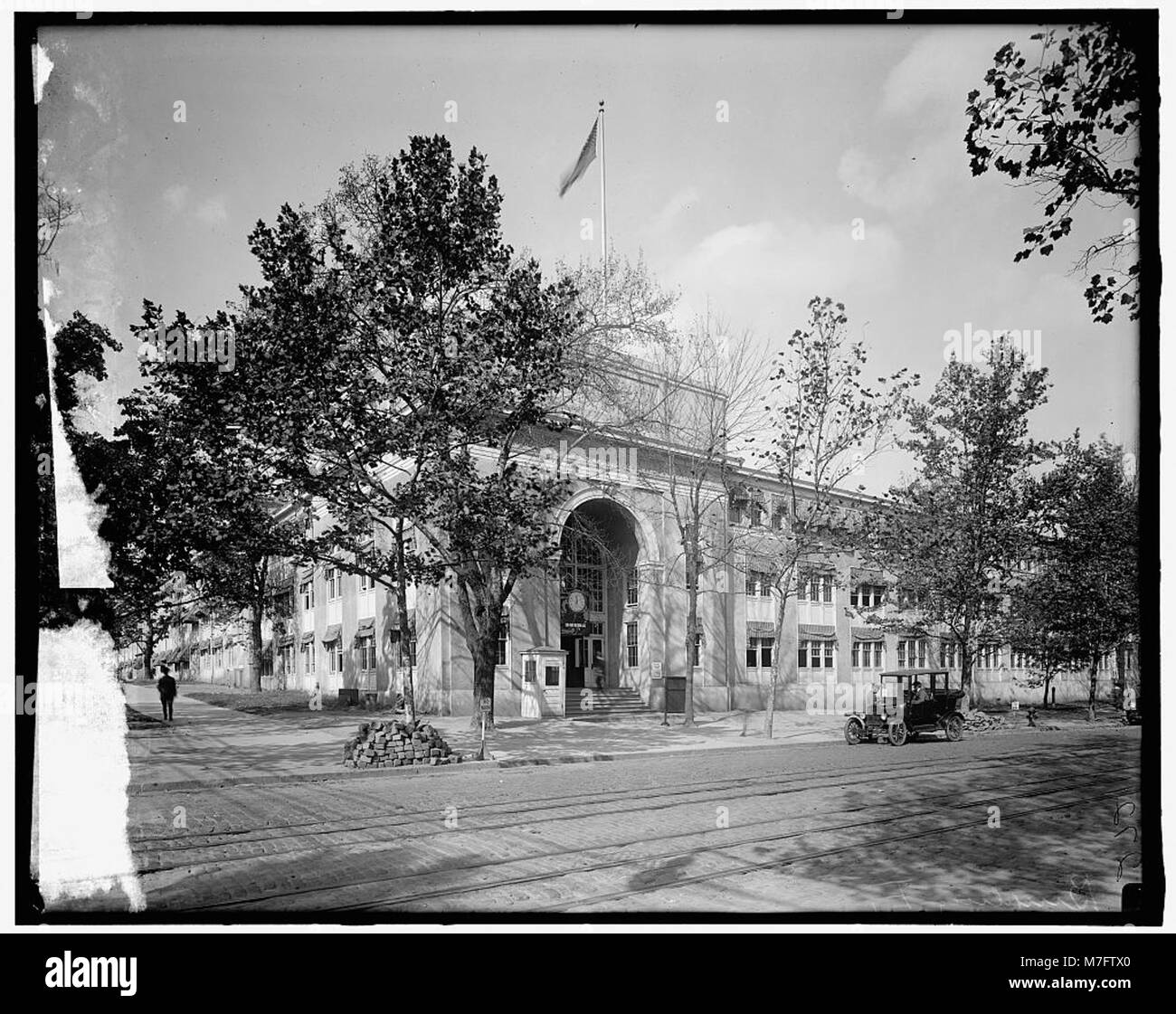 This historical photograph depicts the War Department Building in ...