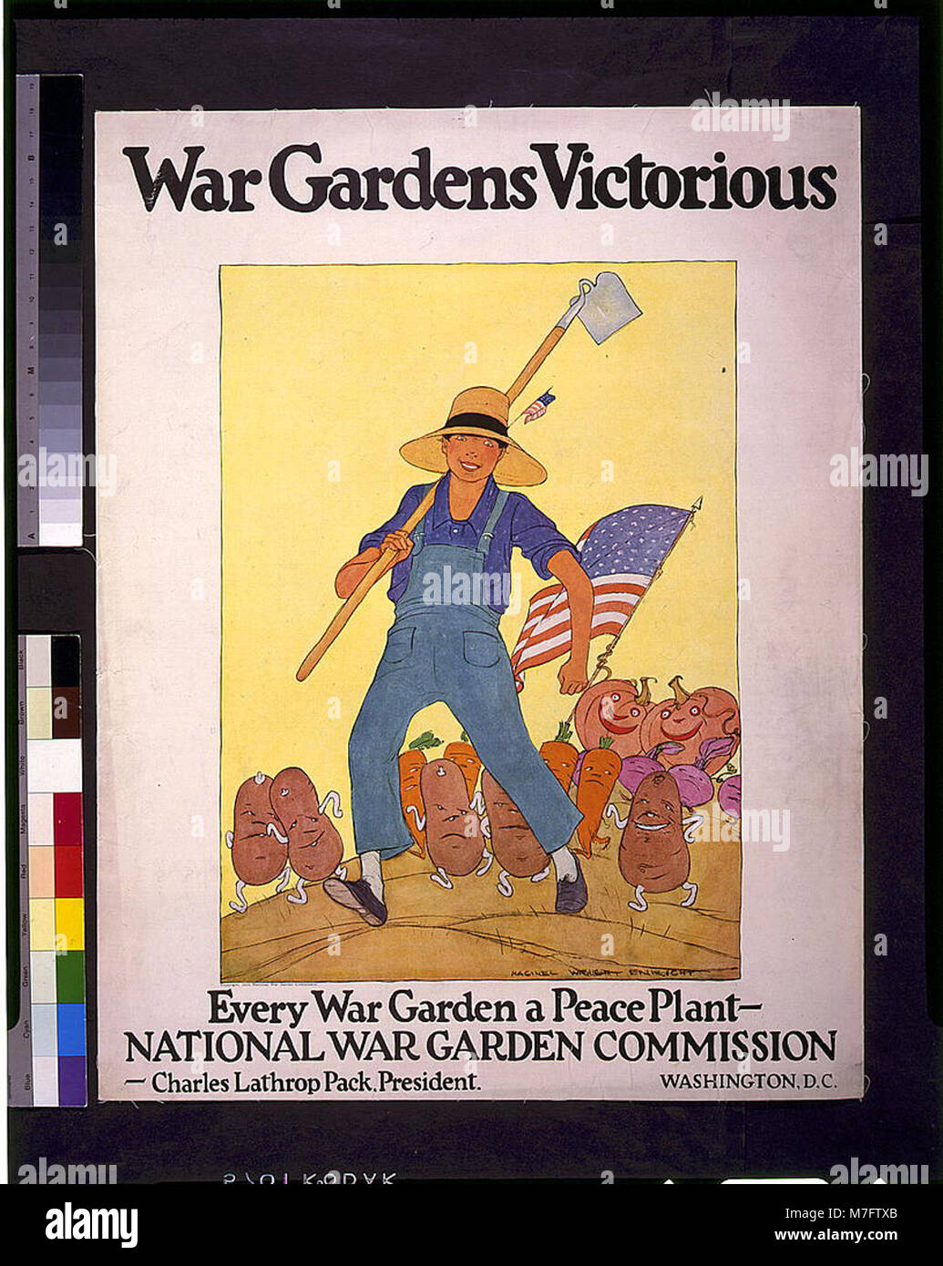 A propaganda poster from the National War Garden Commission promoting ...