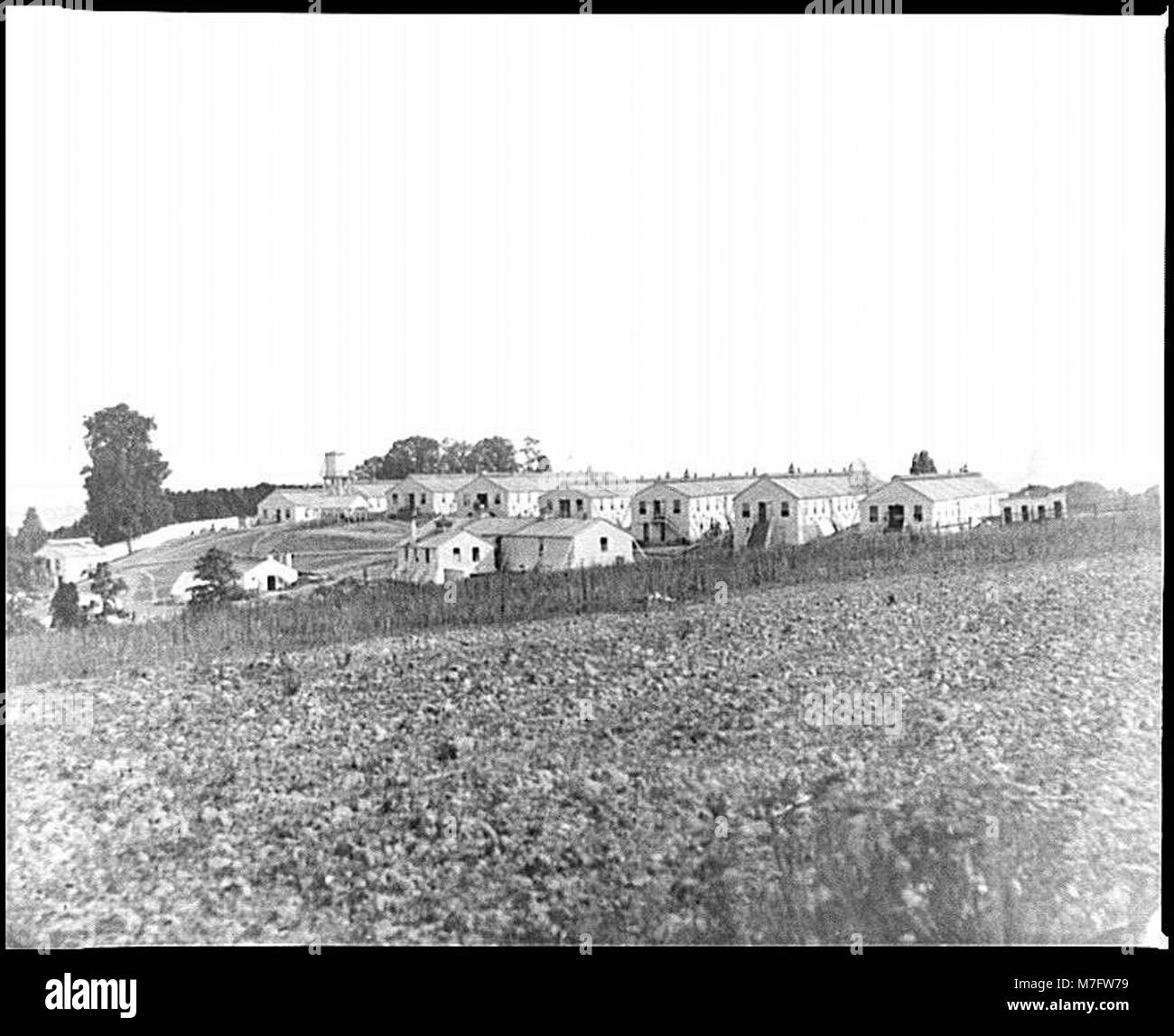 This image shows a general view of Harewood Hospital, located on the ...