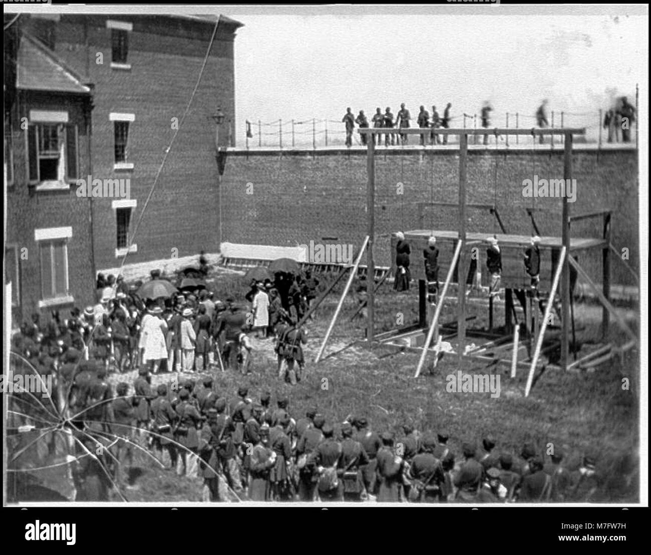 A haunting image from Washington, D.C., depicting the public execution ...