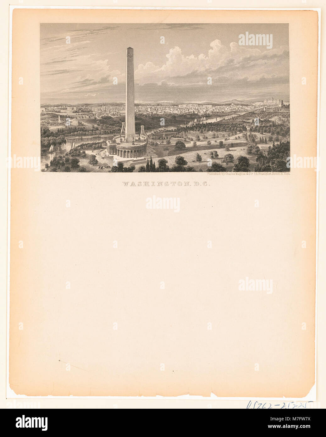 A general view of Washington, D.C. depicting the architectural and ...