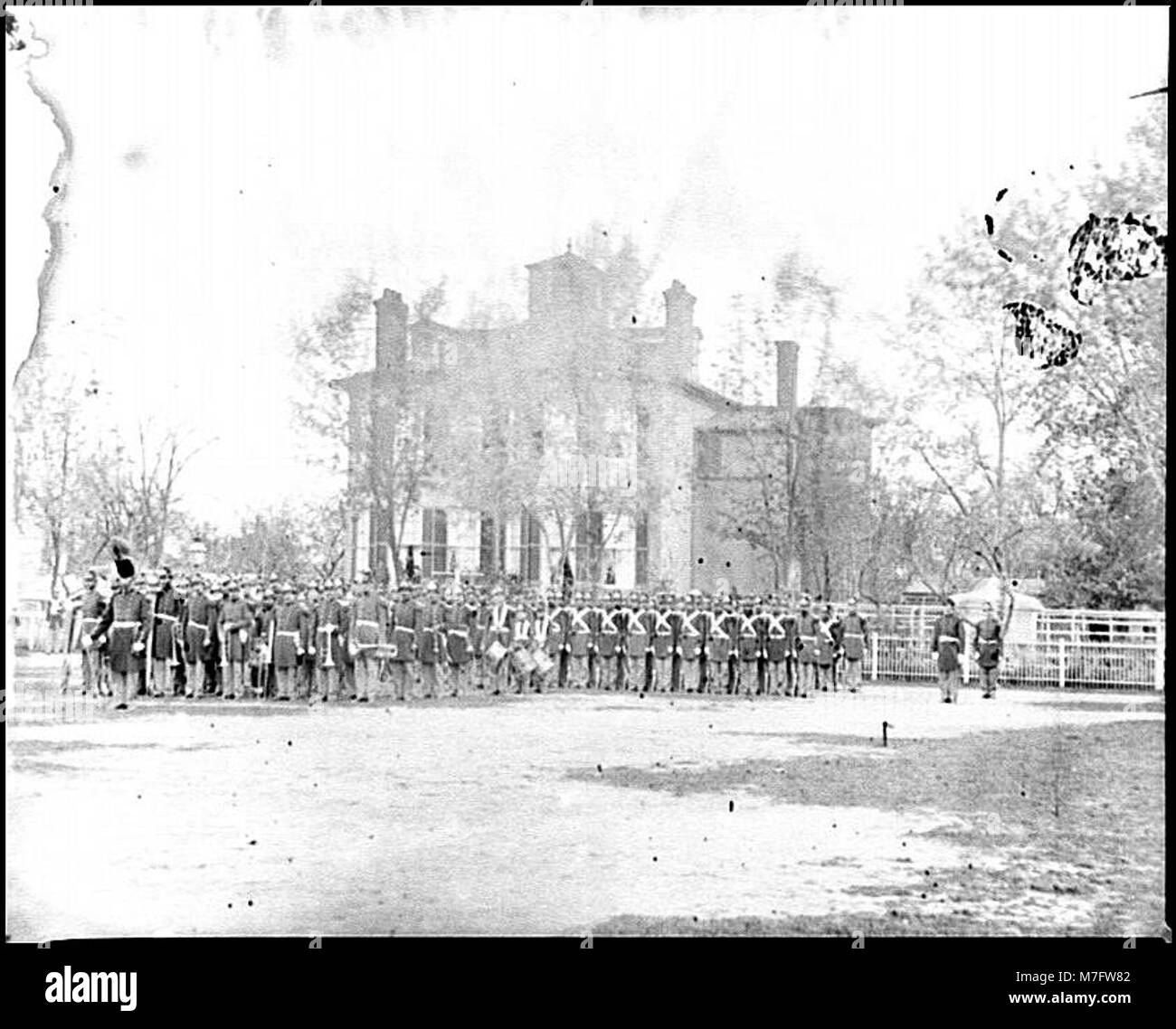 A photograph of a Marine battalion stationed in front of the Commandant ...