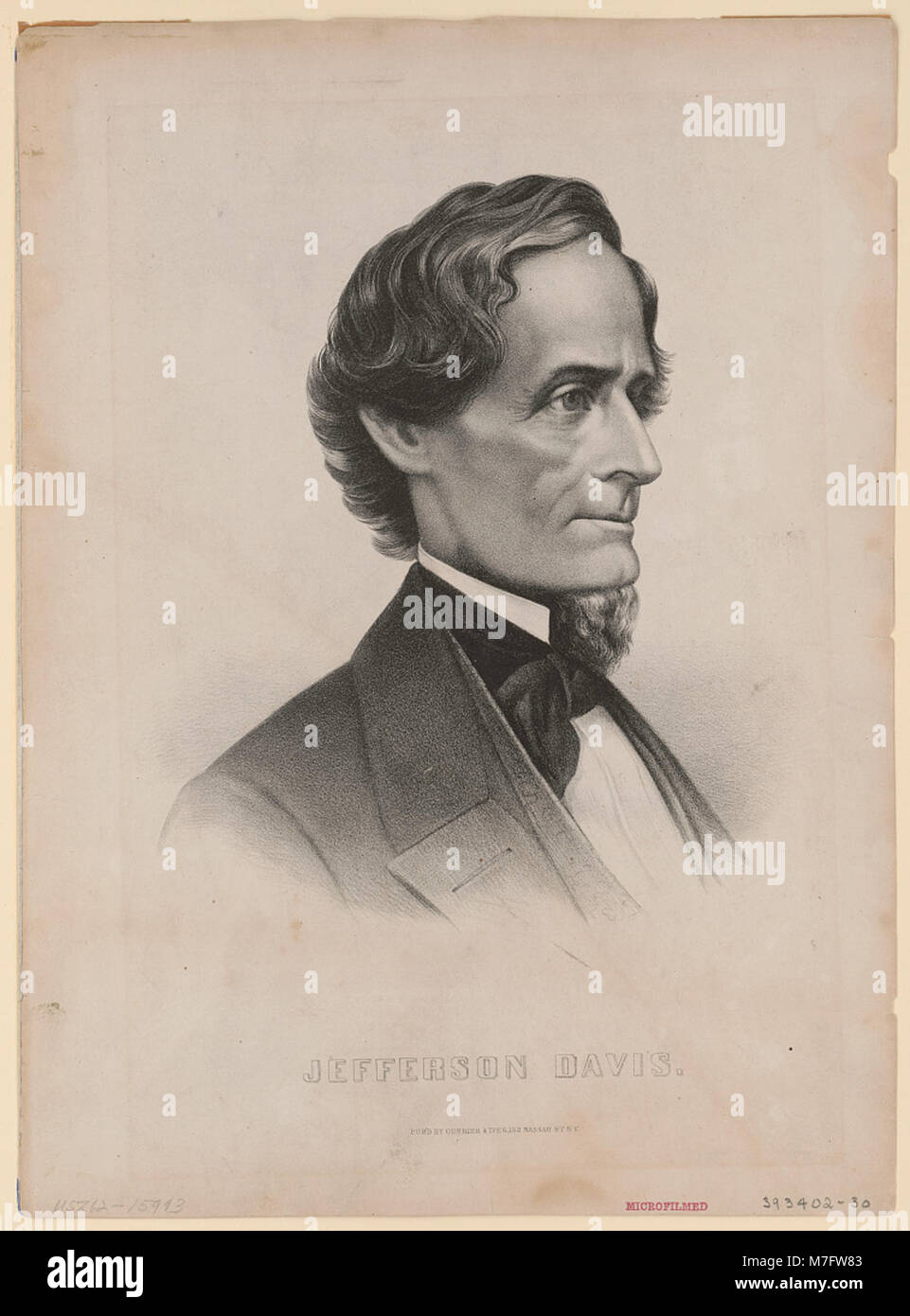 A historical portrait of Jefferson Davis, the President of the ...