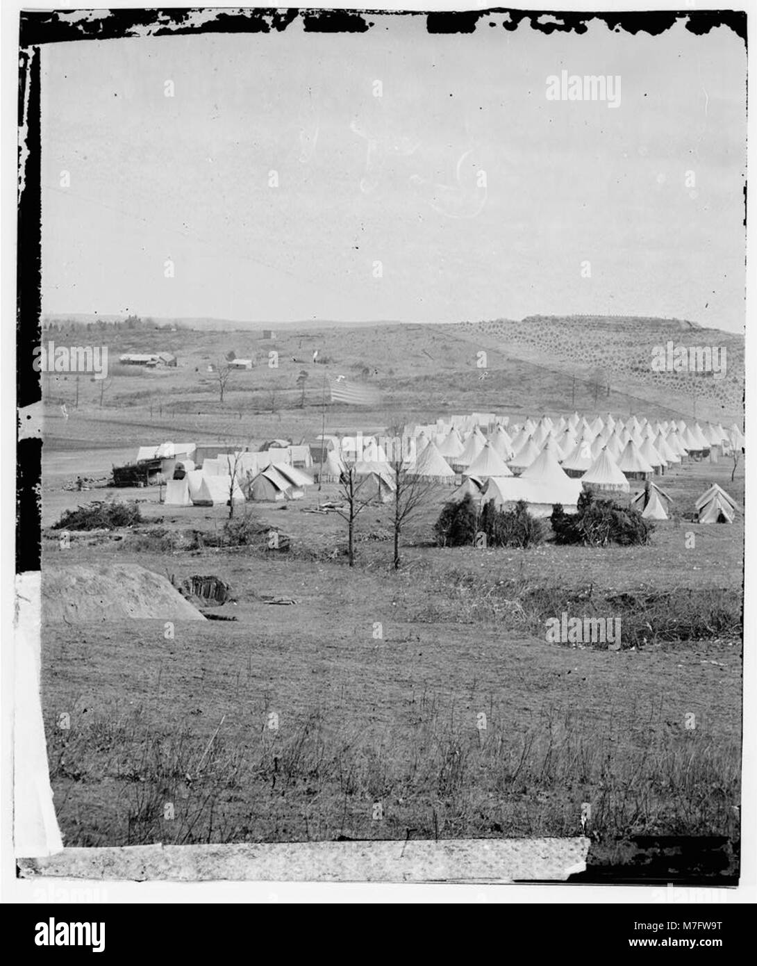 The image depicts the camp of the 31st Pennsylvania Infantry, later ...