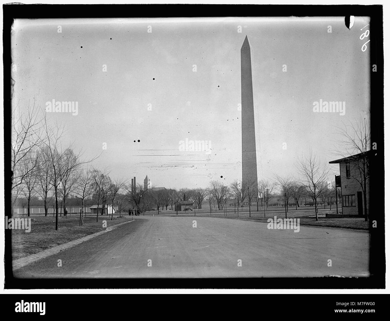 This photograph captures the grounds of the Washington Monument ...