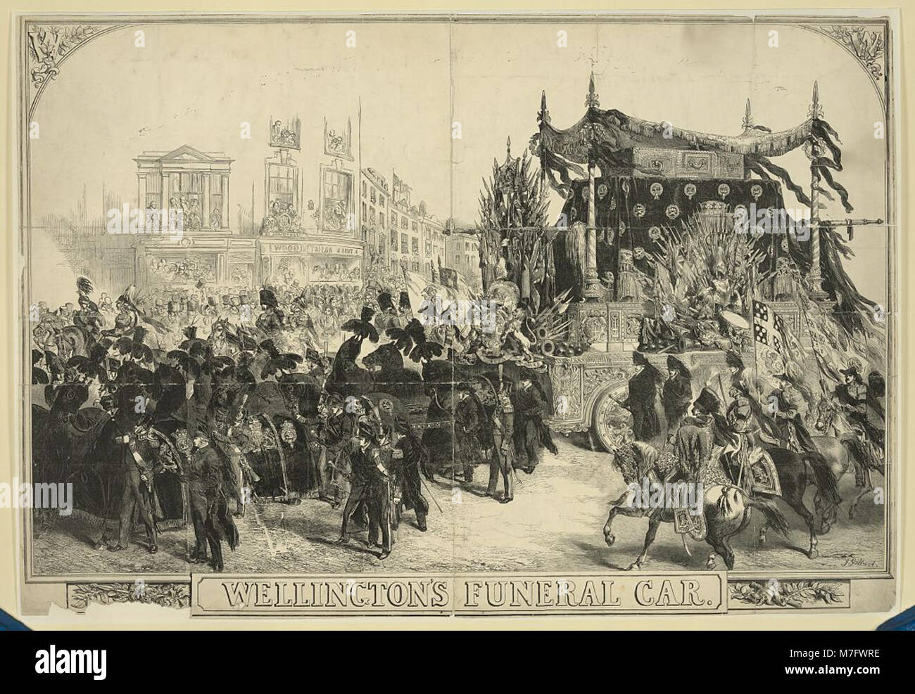 The funeral car of Sir Arthur Wellesley, the Duke of Wellington, a key ...