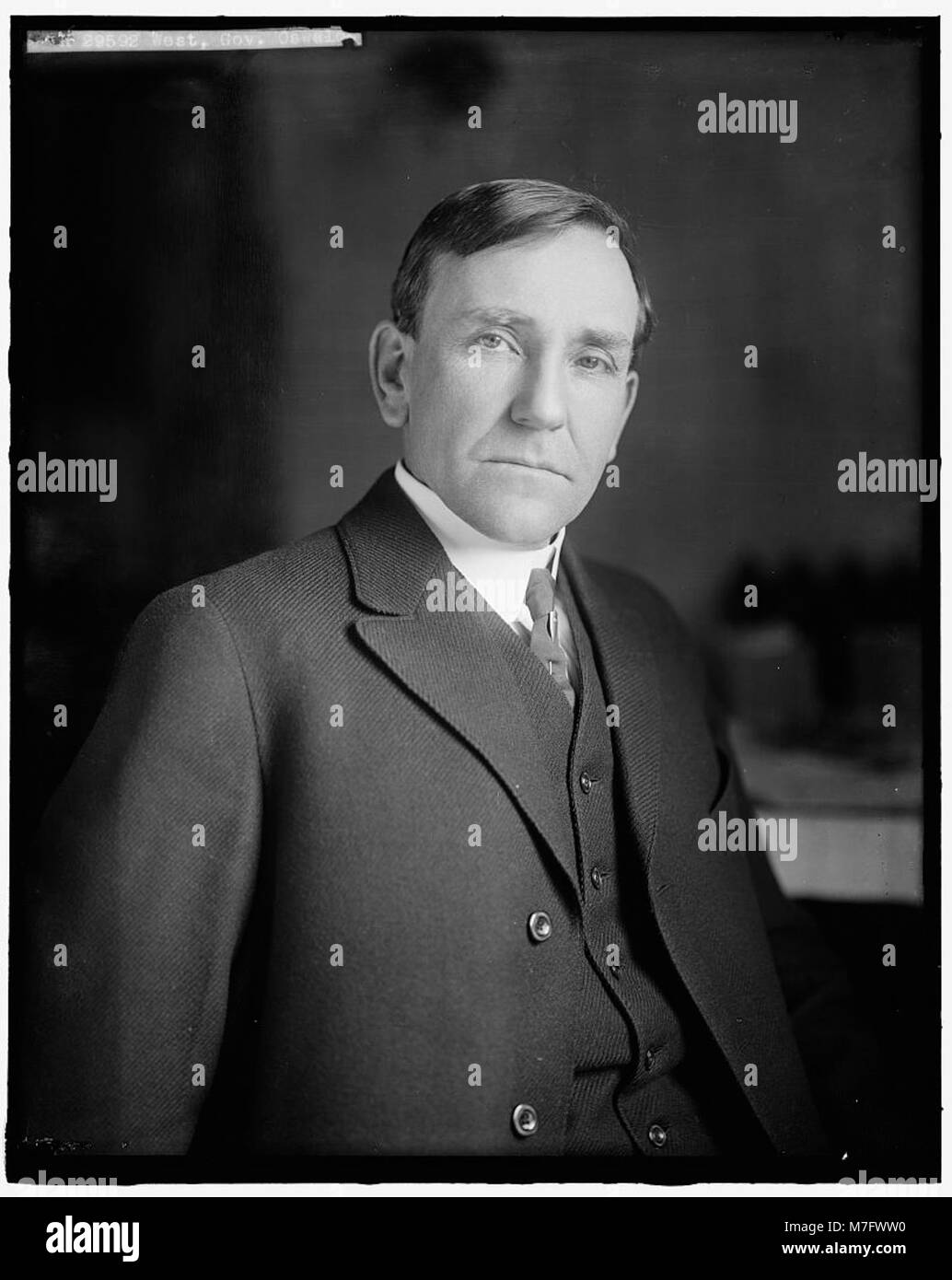 A portrait of Oswald West, Governor of Oregon from 1911 to 1915, known ...