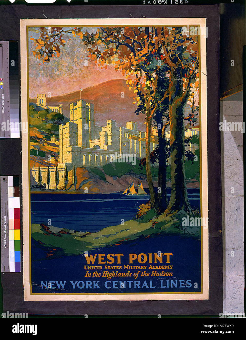 Illustration of West Point Military Academy, highlighting its location ...