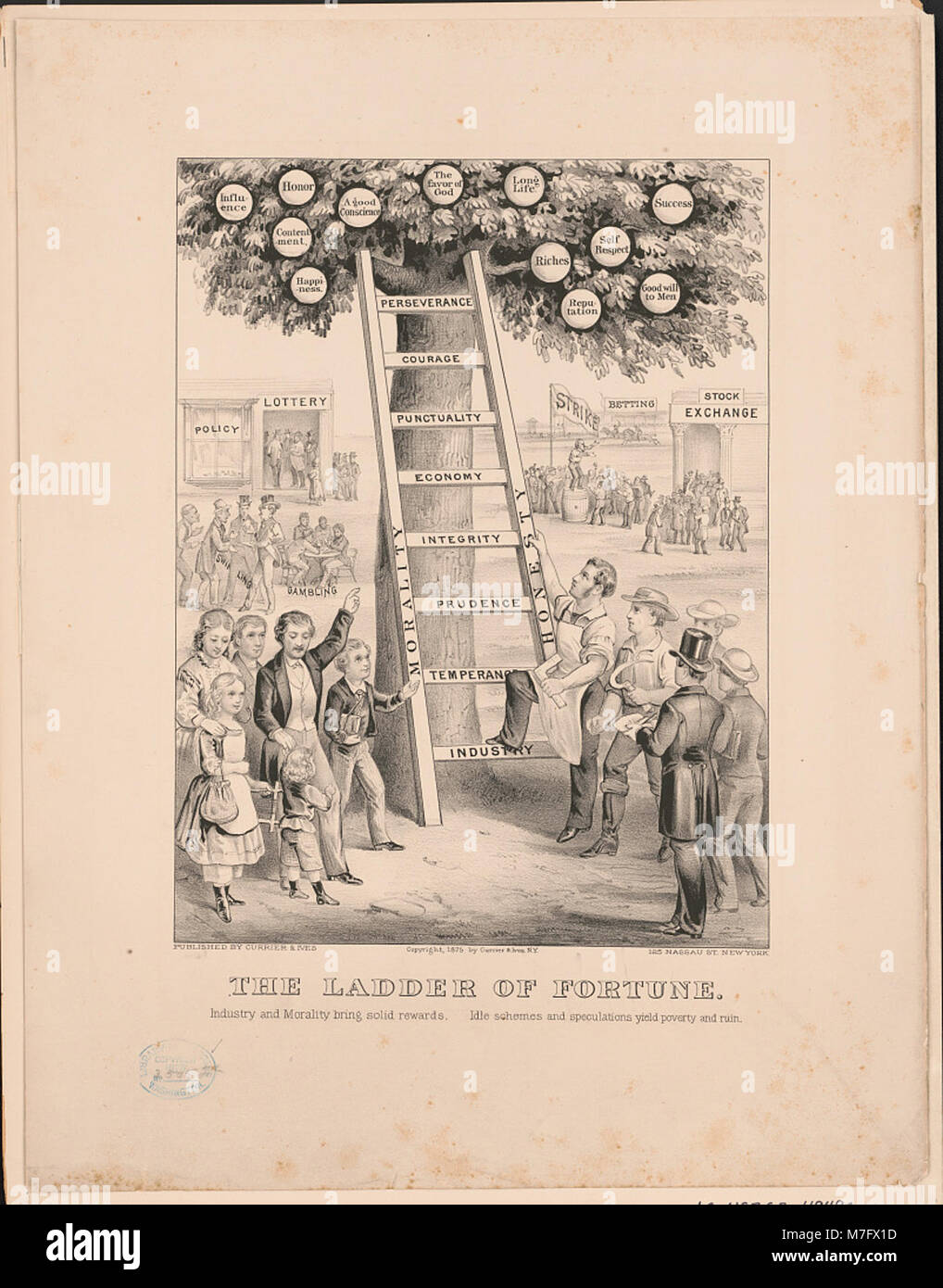 An illustration representing the concept of 'The Ladder of Fortune ...