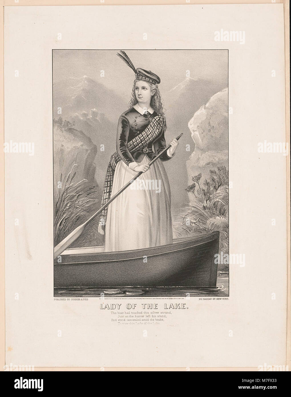 A photograph or painting depicting the 'Lady of the Lake', a famous ...