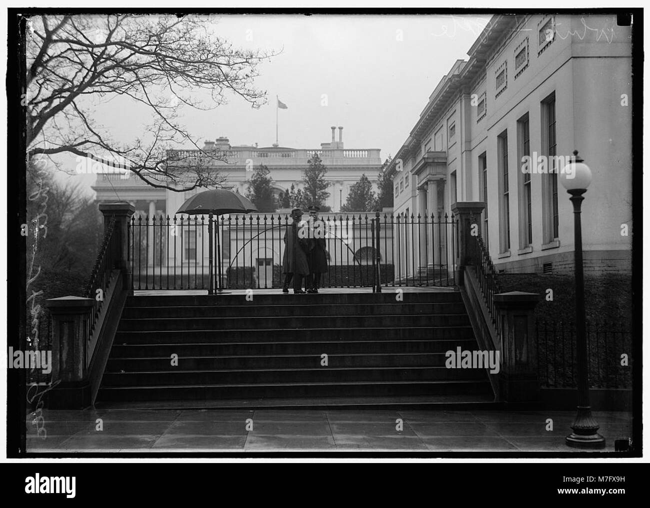 An image of the White House gate, capturing its architectural design ...