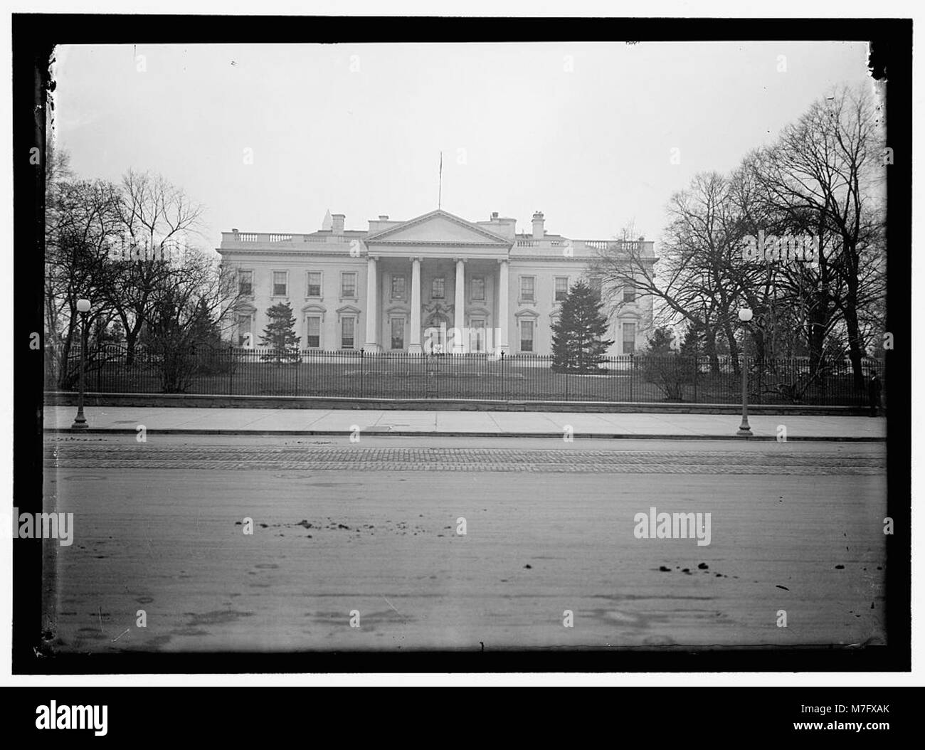 A historic image of the White House, the official residence of the U.S ...
