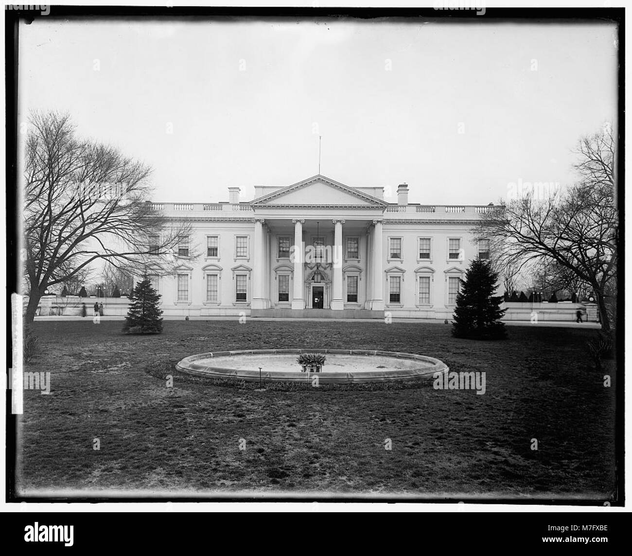 A historical photograph of the North Front of the White House ...