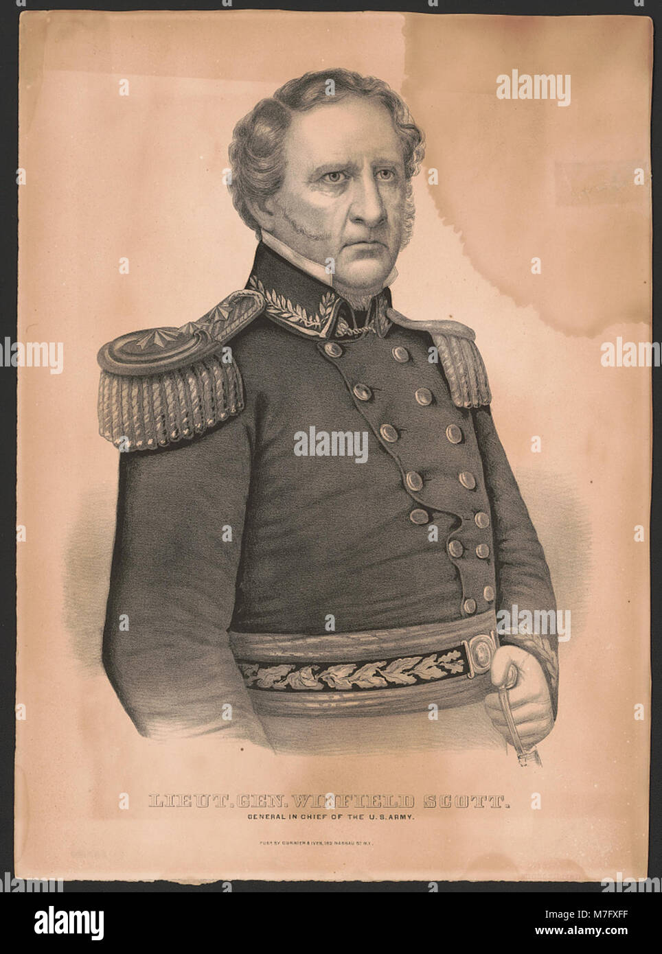A portrait of Lieutenant General Winfield Scott, who served as General ...