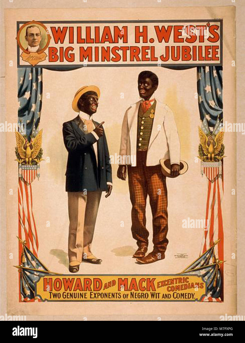 Poster or advertisement for William H. West's Big Minstrel Jubilee, a ...