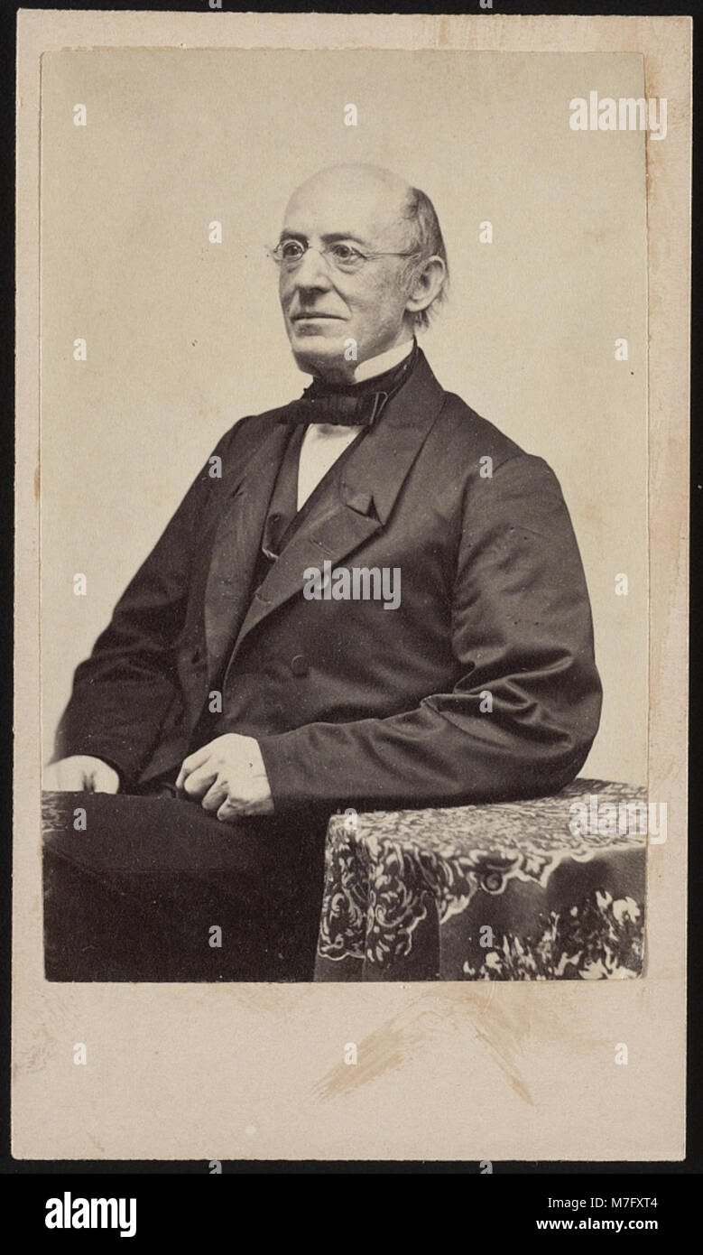 A portrait of William Lloyd Garrison, a leading abolitionist ...
