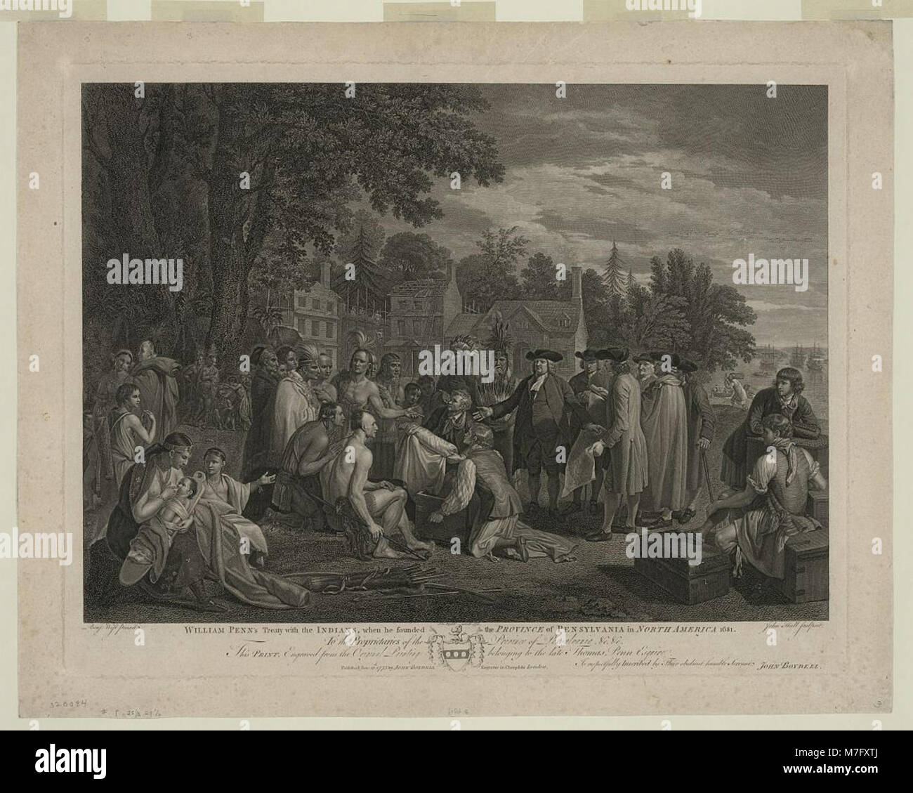 An engraving depicting William Penn's treaty with the Native Americans ... An engraving depicting William Penn's treaty with the Native Americans ...
