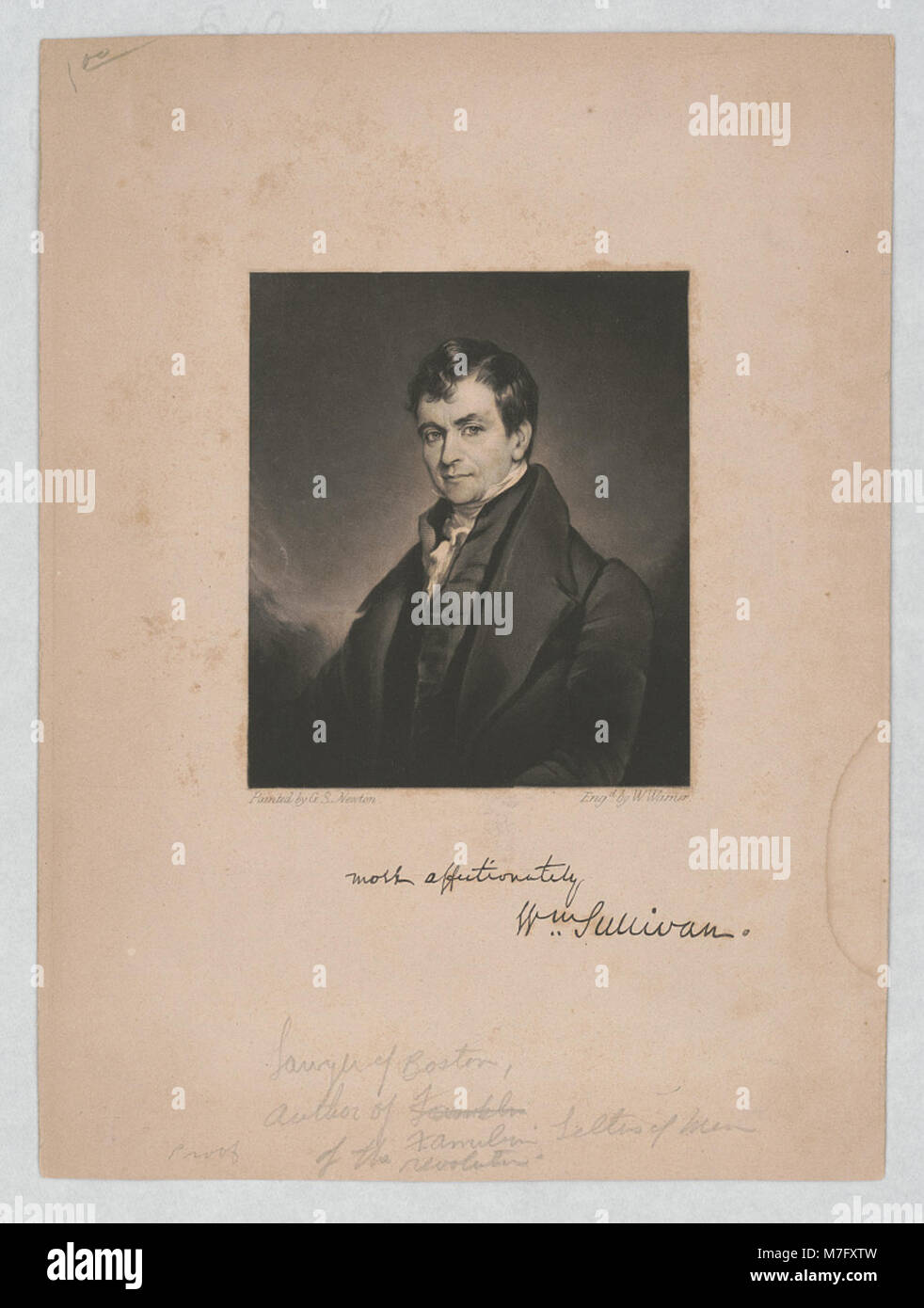 A half-length portrait of William Sullivan, painted by G.S. Newton and ...