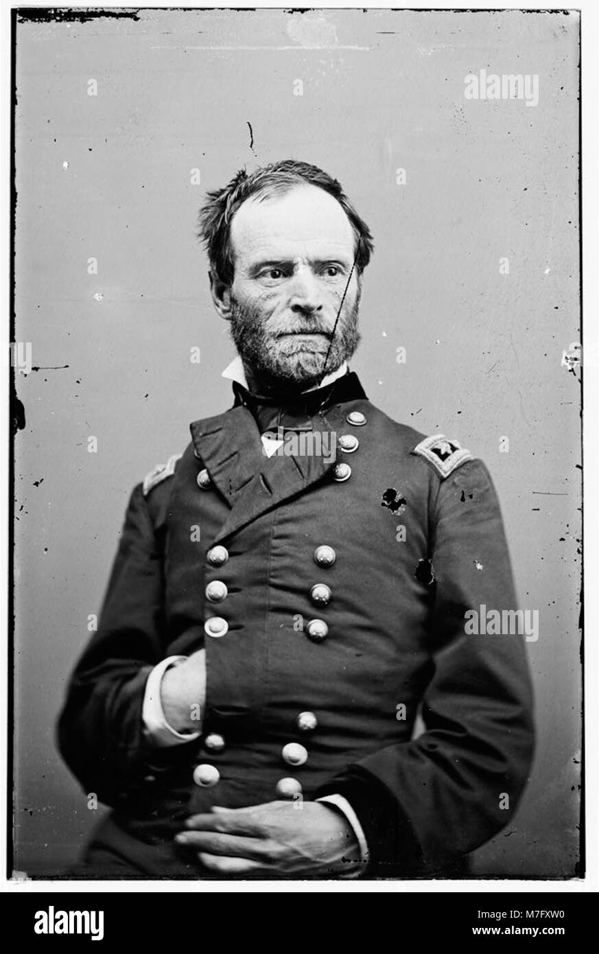 This portrait of William T. Sherman, a prominent American Civil War ...