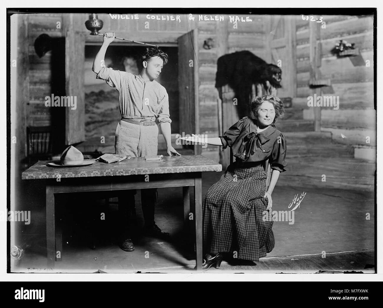 This image features actors Willie Collier and Helen Hale, captured in a ...
