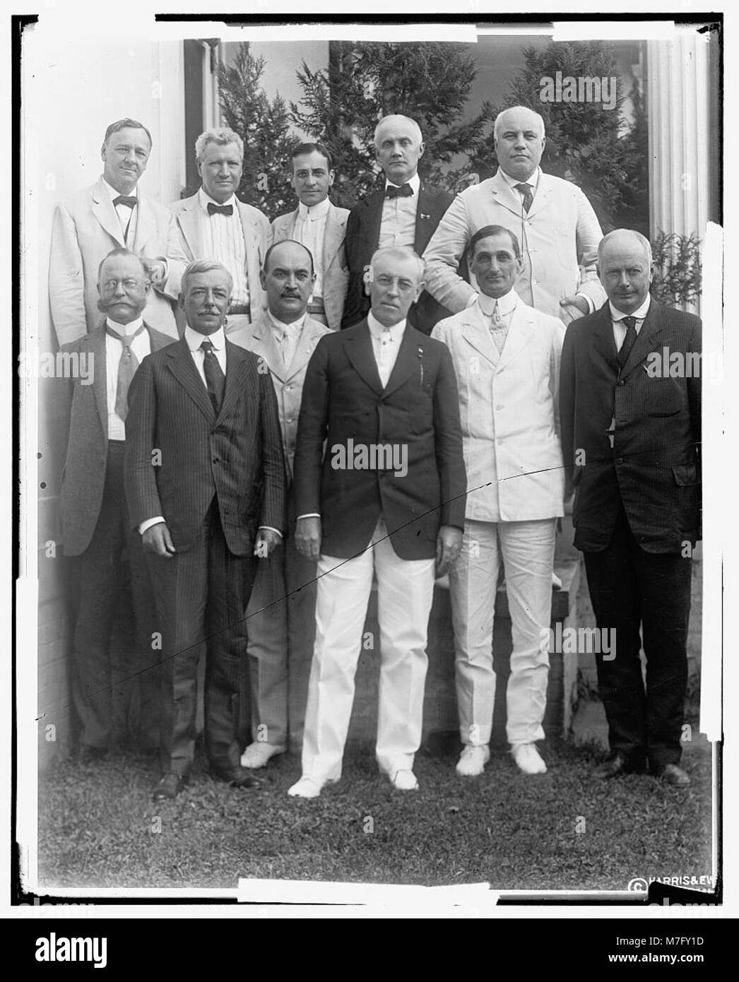 A historical photograph of a group associated with Woodrow Wilson, the ...