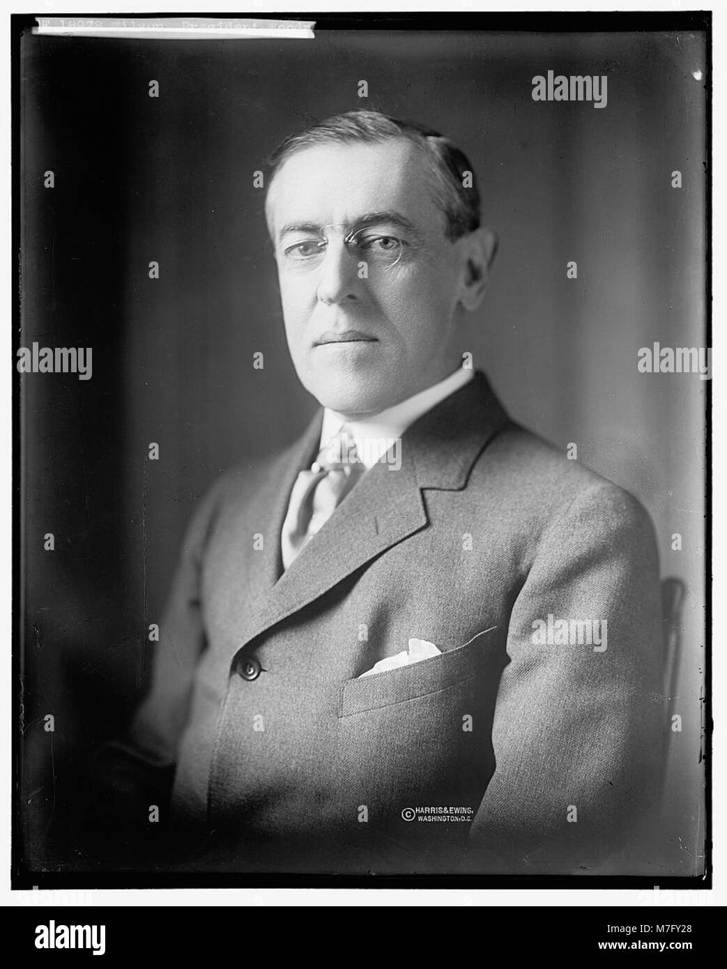 Woodrow Wilson, the 28th President of the United States, known for his ...