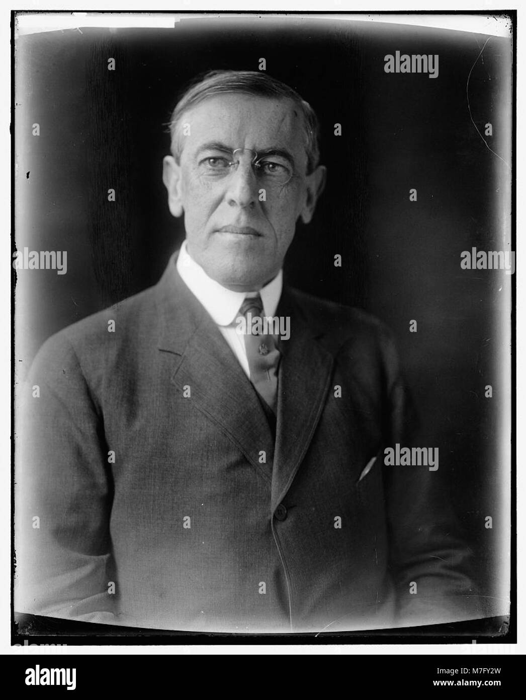 A portrait of Woodrow Wilson, the 28th President of the United States ...