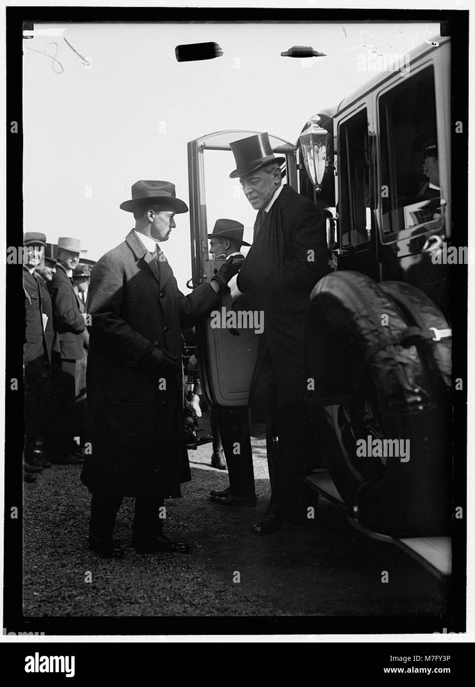 A formal portrait of Woodrow Wilson, the 28th President of the United ...