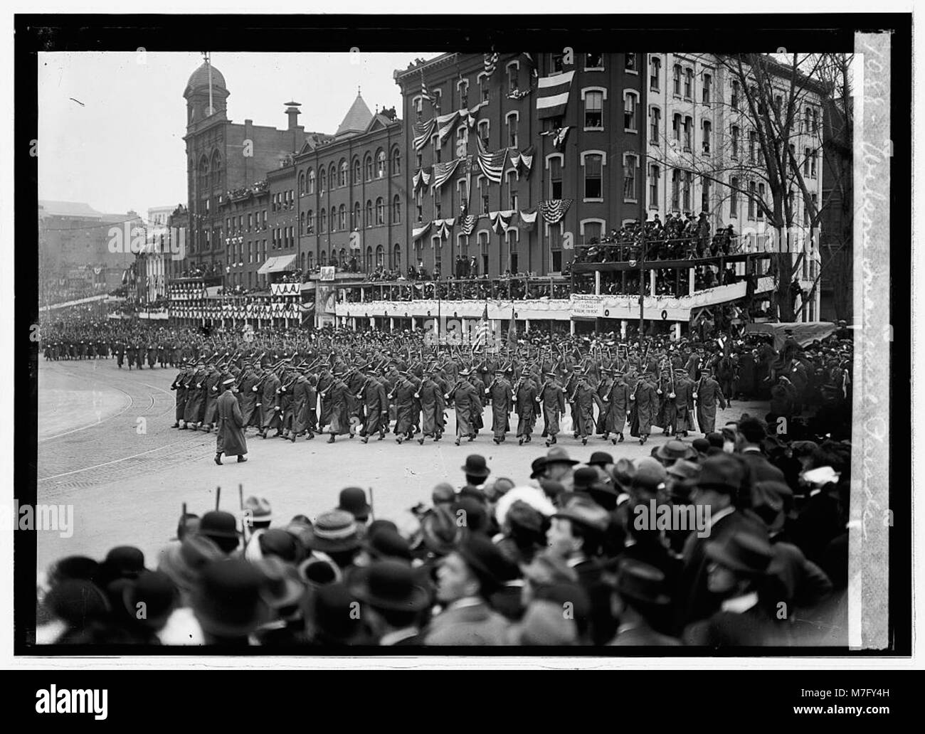 A photograph of the Wilson Inaugural Parade, capturing the moment ...
