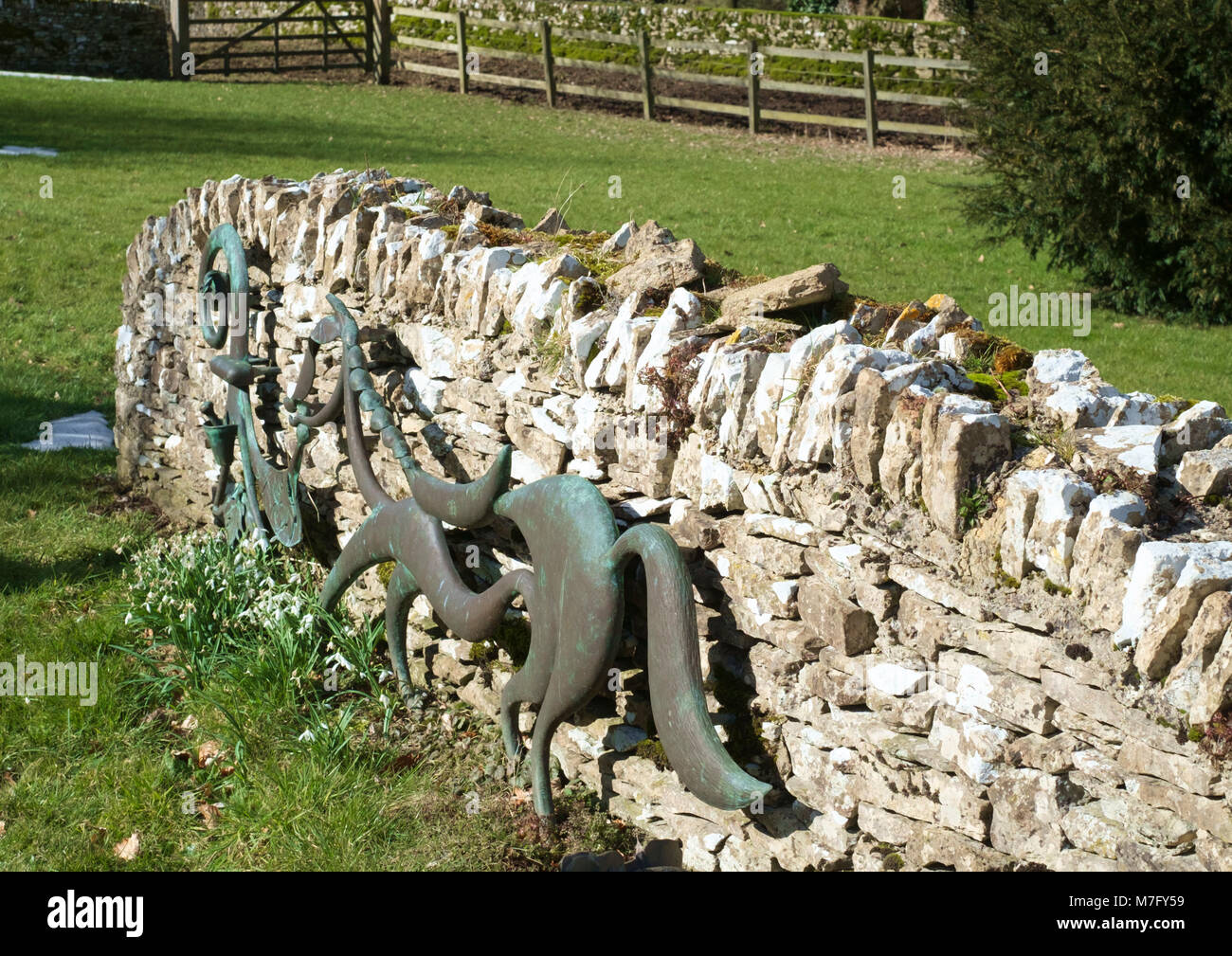 The Cotswold village of Miserden, Gloucestershire, England UK St ...