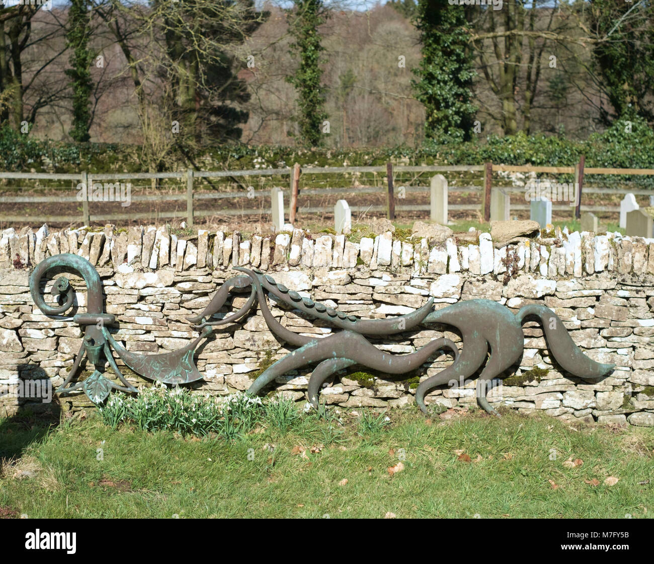 The Cotswold village of Miserden, Gloucestershire, England UK St ...